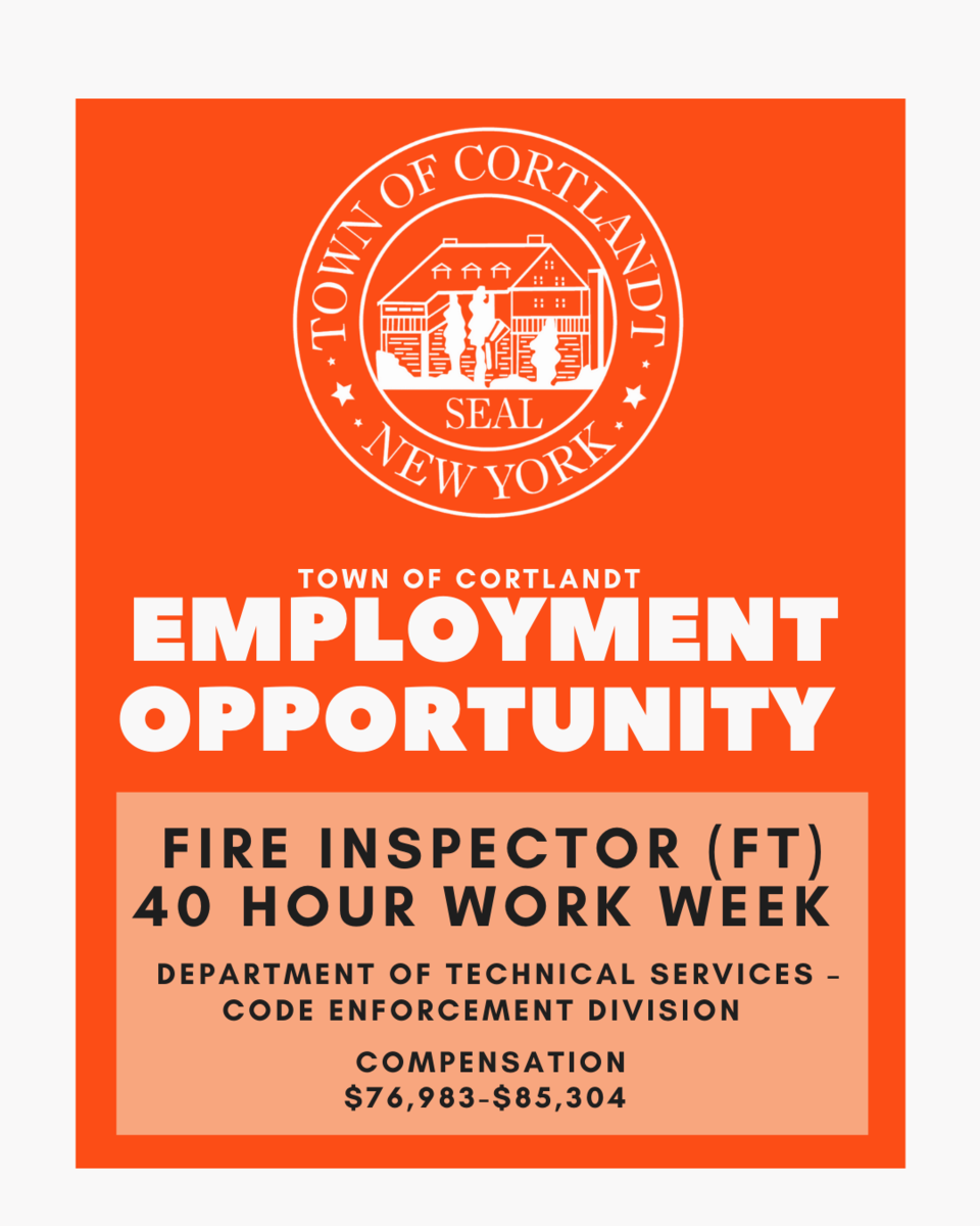 Employment Opportunity: Fire Inspector FT - Town of Cortlandt, NY News