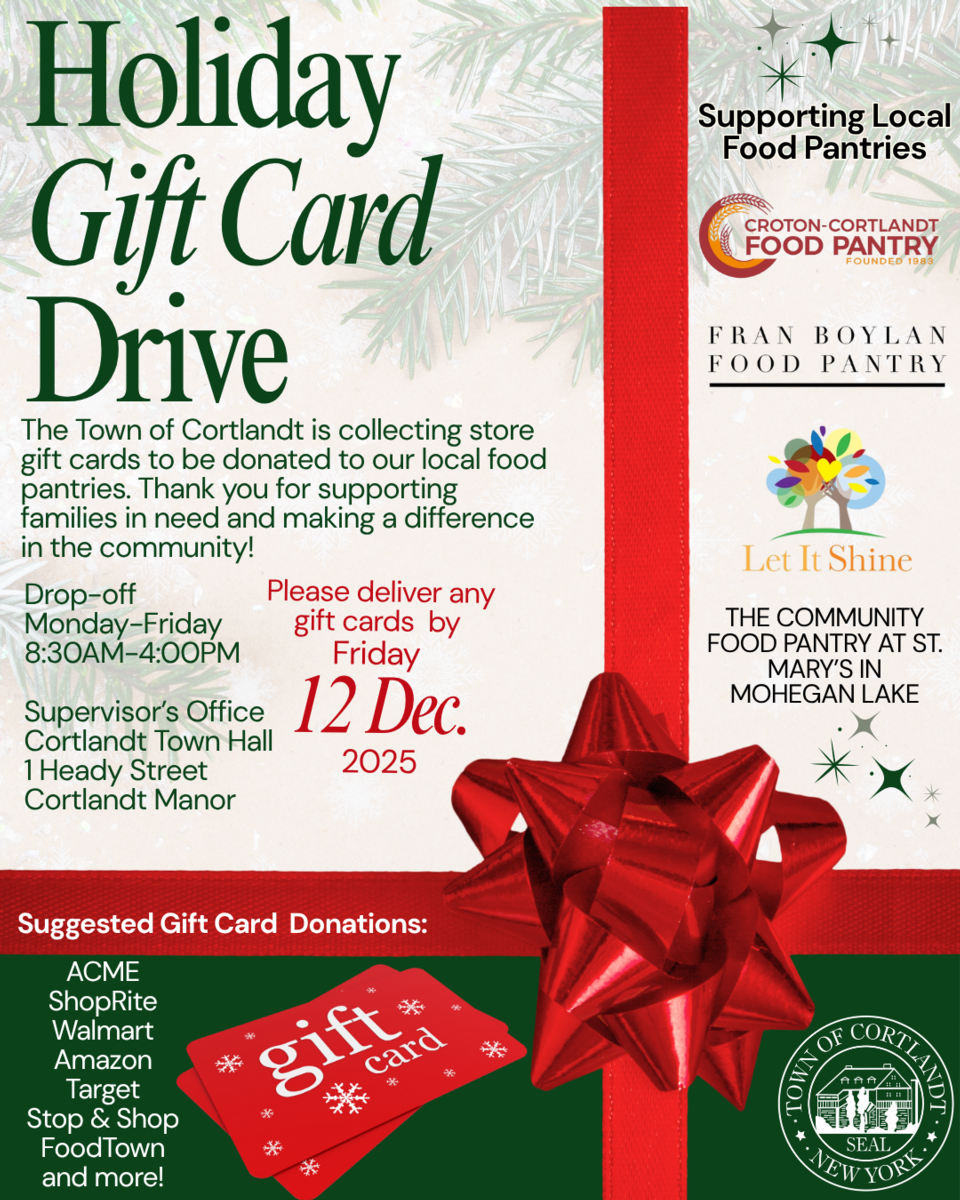 Holiday Gift Card Drive - Town of Cortlandt, NY News